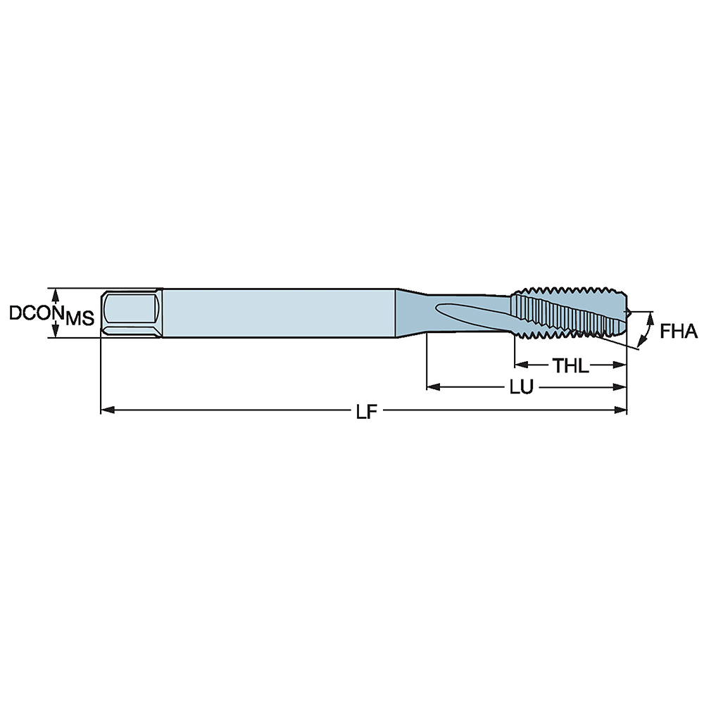 Sandvik Coromant - Spiral Flute Tap: 5/16-24, UNF, 3 Flute, Modified ...