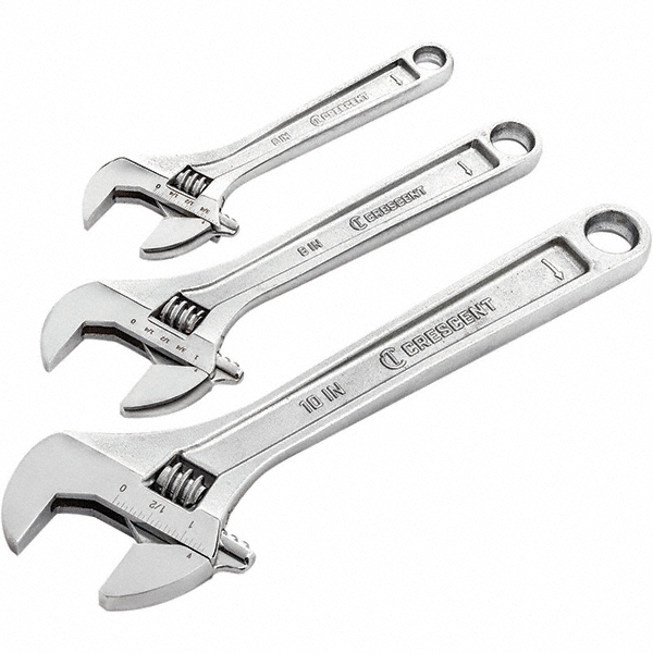 Crescent - Adjustable Wrench Set: 3 Pc, Inch & Metric | MSC Direct