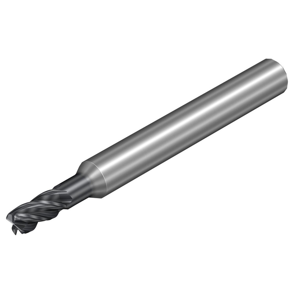 Sandvik Coromant - Corner Radius End Mill: 2.00 mm Dia, 4.00 mm LOC, 0. ...