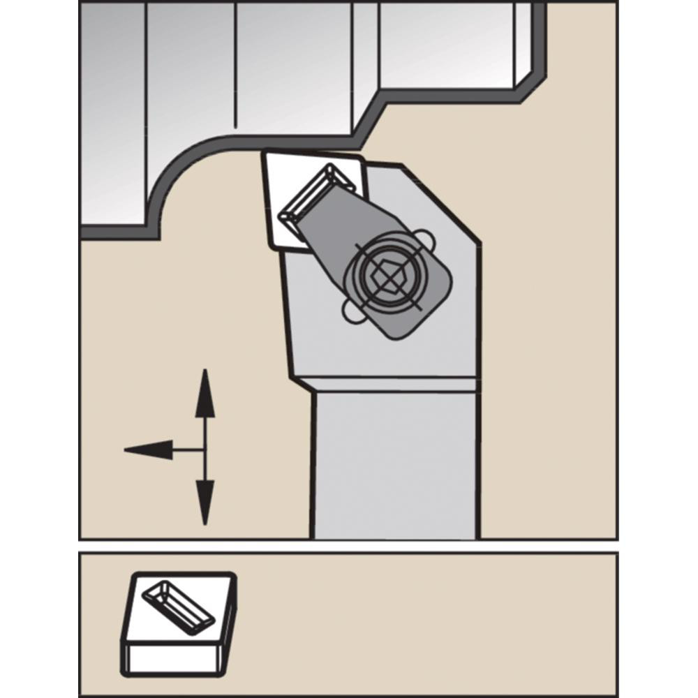 Widia - Indexable Turning Toolholder: 95.000 deg Lead Angle, Clamp ...