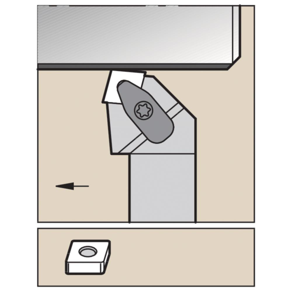 Widia - Indexable Turning Toolholder: DCRNR164DKC3, 75.000 deg Lead ...