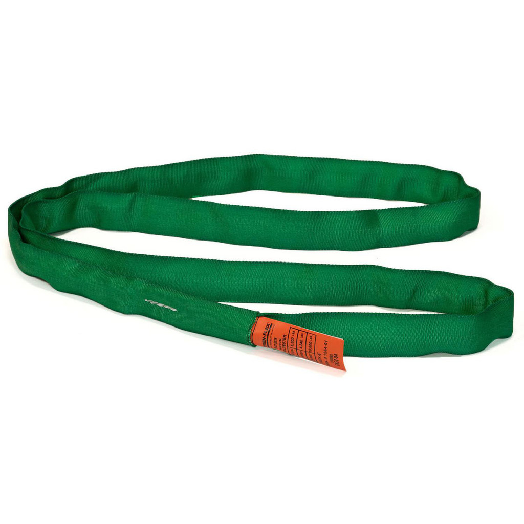 Stren-Flex - Round Sling: 1.8" Wide, 8' Long, 5,300 lb Vertical, 4,240 ...