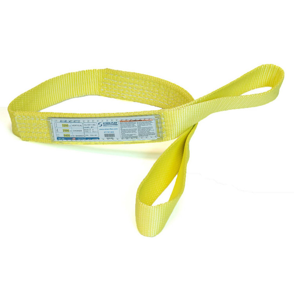 Stren-Flex - Slings & Tiedowns (Load-Rated); Sling Type: Eye & Eye ...