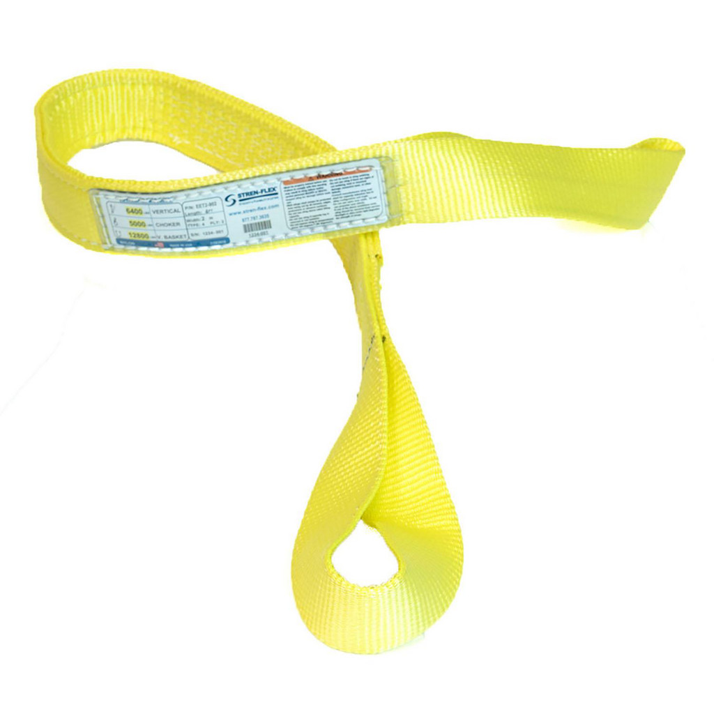 Stren-Flex - Eye & Eye Sling: 2" Wide, 6' Long, 6,400 lb Vertical ...