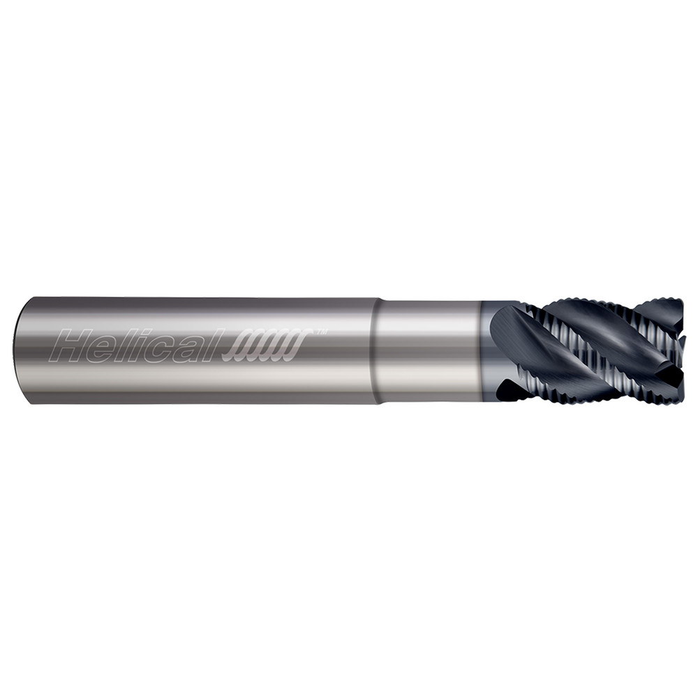 Helical Solutions - Corner Radius End Mill: 3/8" Dia, 1/2" LOC, 0.04 ...
