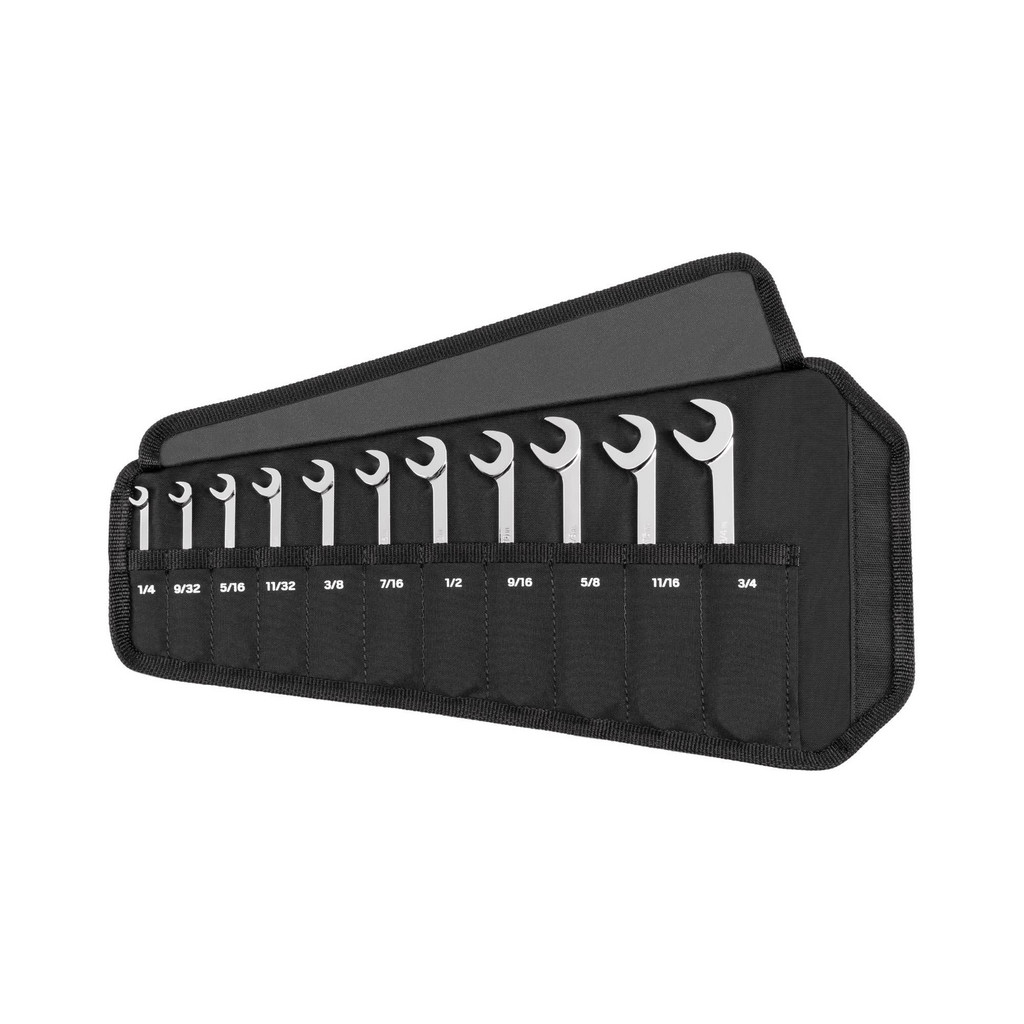 Tekton - Open End Wrench Set: 11 Pc, 1/4 to 3/4" Wrench, Inch | MSC Direct