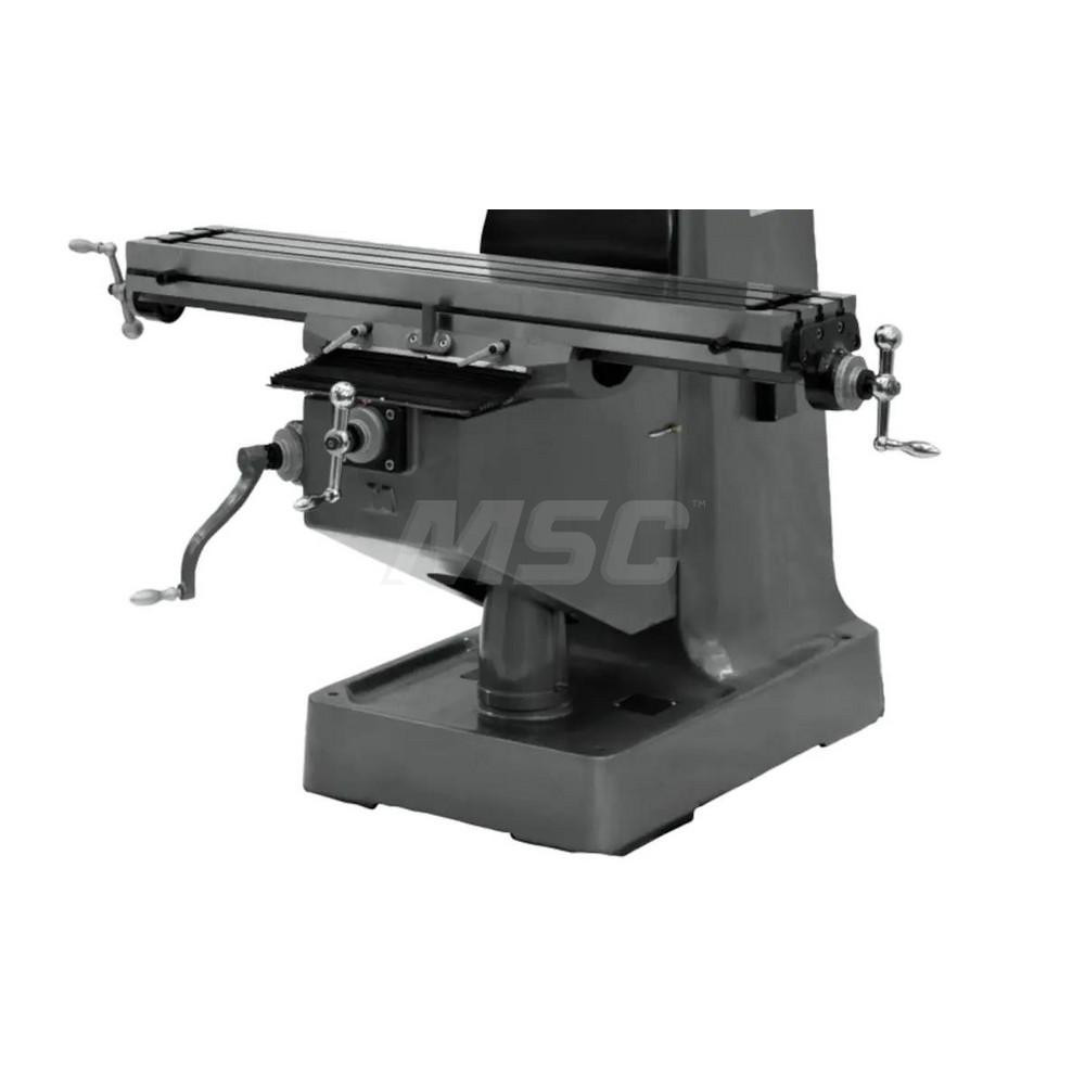 Jet - 9" x 49" Knee Milling Machine: 3.00 hp, Variable Speed Pulley ...