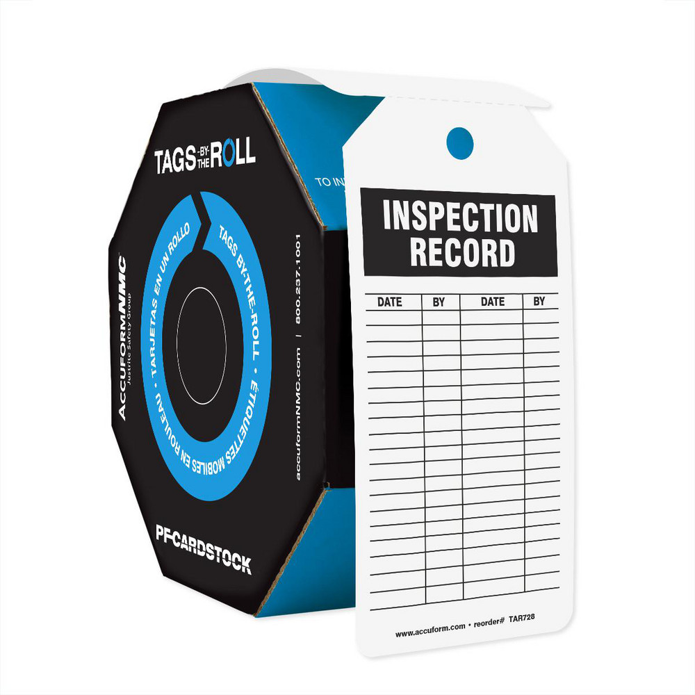 AccuformNMC - Inspection Tag: Rectangle, 6-1/4" High, Synthetic Paper ...