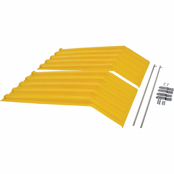 Vestil - Yellow Polypropylene Self-Dumping Hopper Poly Lid | MSC Direct