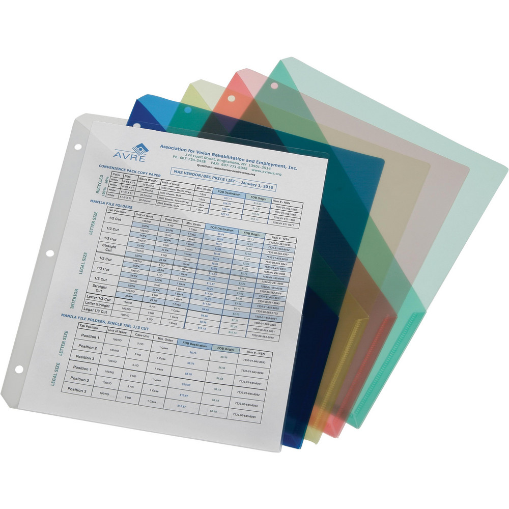 AbilityOne - 3HOLE LTR ASST COLOR 3RING PROJECT FILE JACKET | MSC Direct