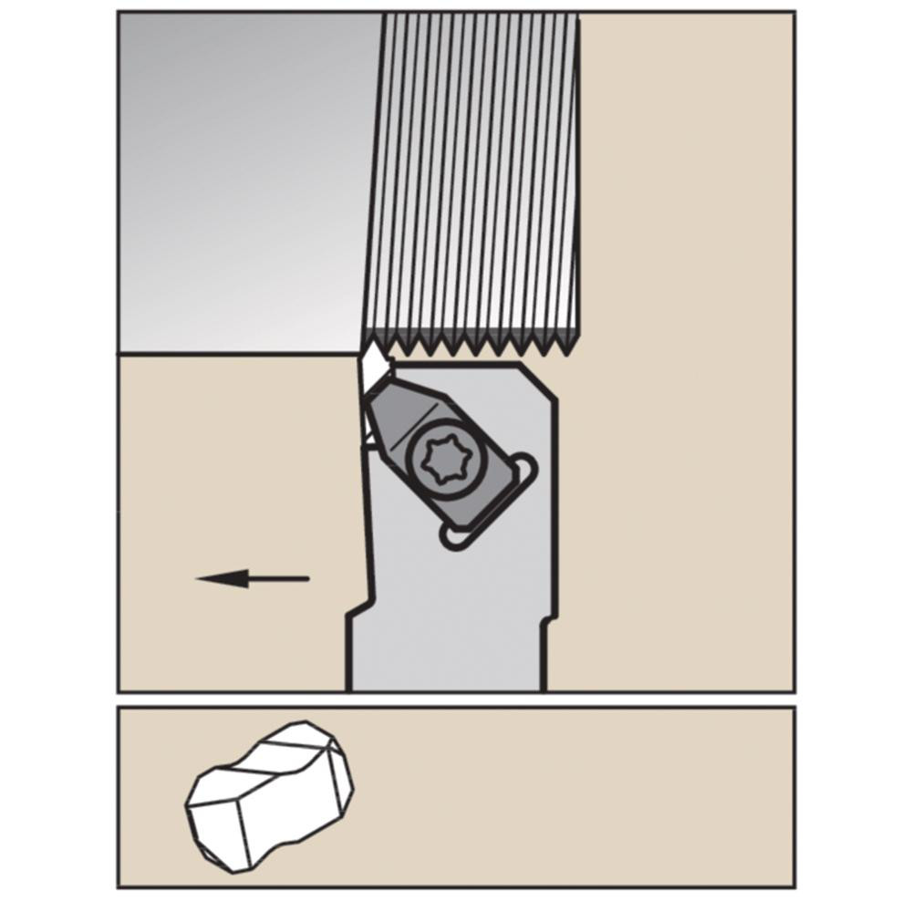 Widia - Indexable Grooving Toolholder: NASR083D, External, Right Hand ...