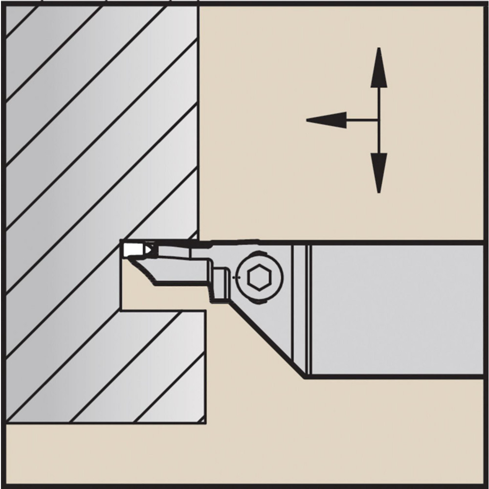 Widia - Indexable Grooving Toolholder: 252209M, External, Right Hand ...