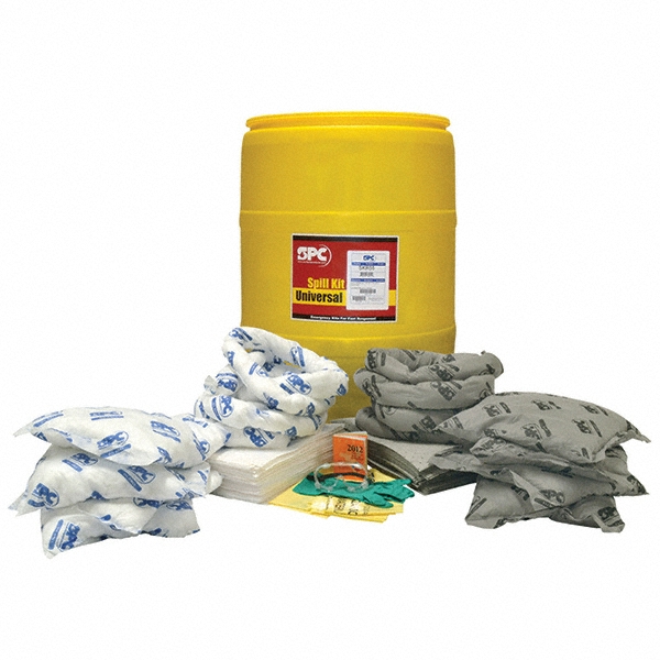 Brady SPC Sorbents - 38 Gal Capacity Oil Only & Universal Spill Kit ...