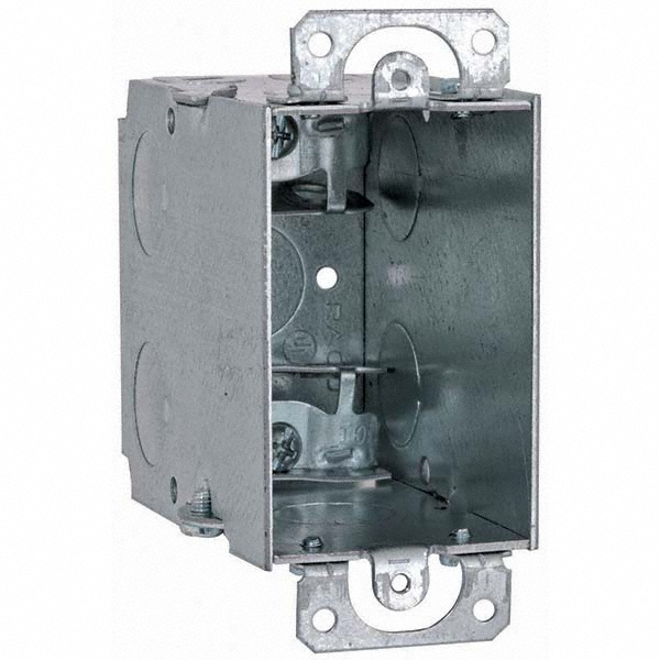 Hubbell-Raco - Electrical Device Box: Steel, Rectangle, 4.22" OAH, 2 ...