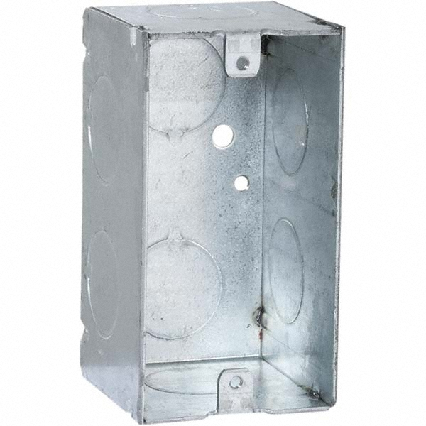 Hubbell-Raco - Electrical Device Box: Steel, Rectangle, 4" OAH, 2.11 ...