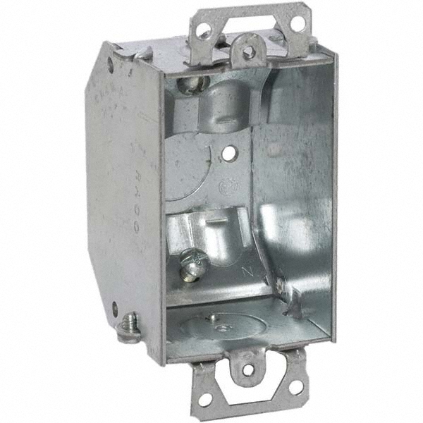 Hubbell-Raco - Electrical Device Box: Steel, Rectangle, 4.22" OAH, 2 ...