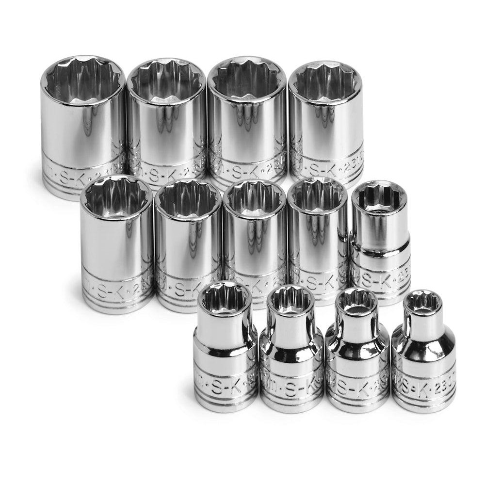 SK - Socket Set: Standard, 13 Pc, 3/8" Drive, 7.00 to 19.00 mm | MSC Direct