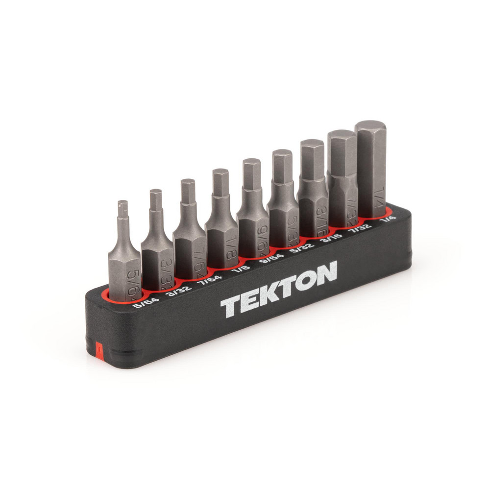 Tekton - 9-pc. 1/4 in. Hex Insert Bit Set (Hex - inch) Holder | MSC Direct