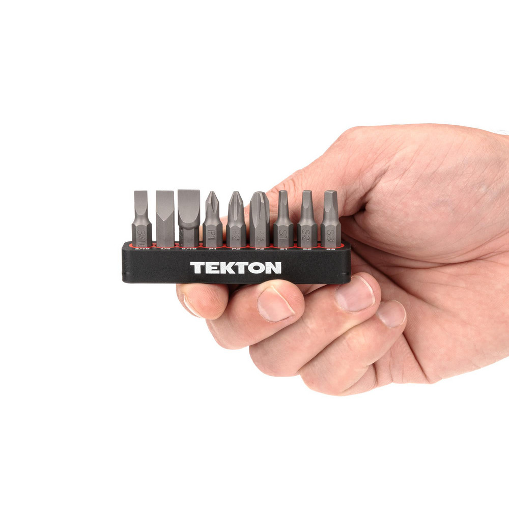 Tekton - 9-pc. 1/4 in. Hex Insert Bit Set (Slotted/Phillips/Square ...
