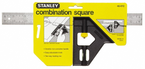 Stanley - 12" Combination Square Set - 00273599 - MSC Industrial Supply