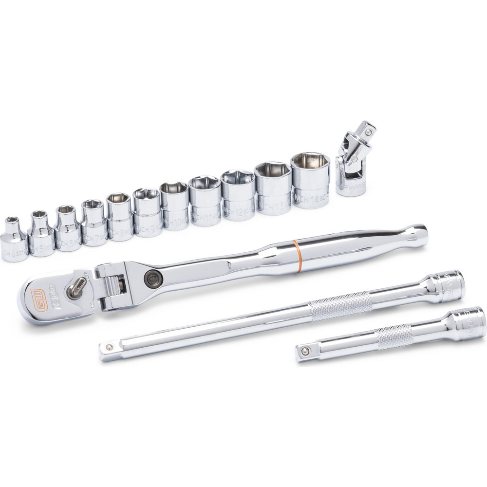 GEARWRENCH - Socket Set: Ratchet & Socket Set, 15 Pc, 1/4" Drive | MSC ...