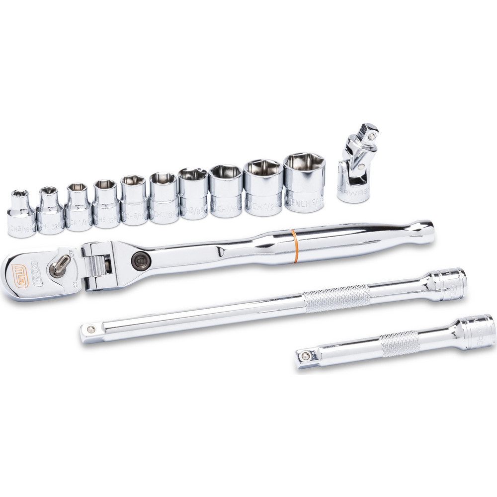 GEARWRENCH - Socket Set: Ratchet & Socket, 14 Pc, 1/4" Drive | MSC Direct