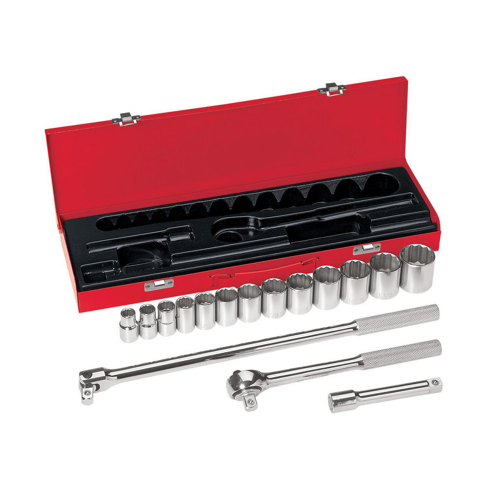 Klein Tools - Socket Set: Standard, 16 Pc, 1/2" Drive | MSC Direct