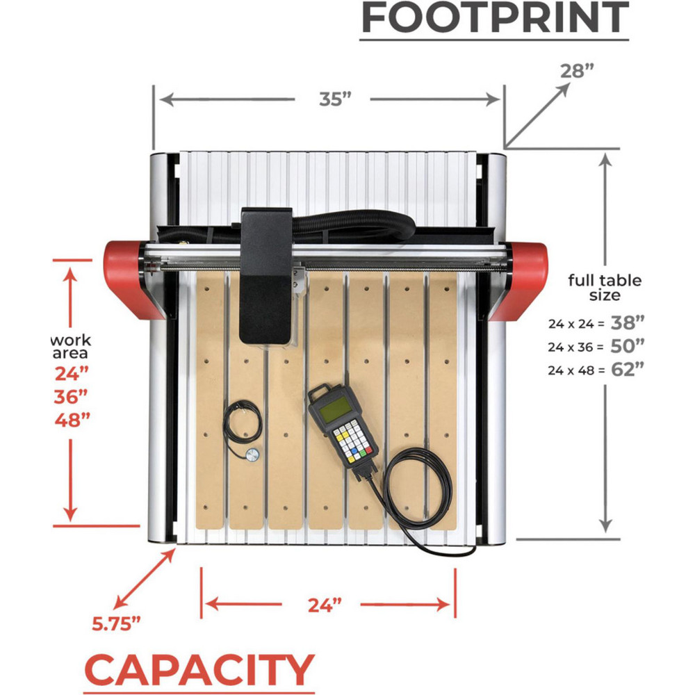 Axiom - CNC Routers; X Axis Travel Length (Decimal Inch): 23.8100; Y ...