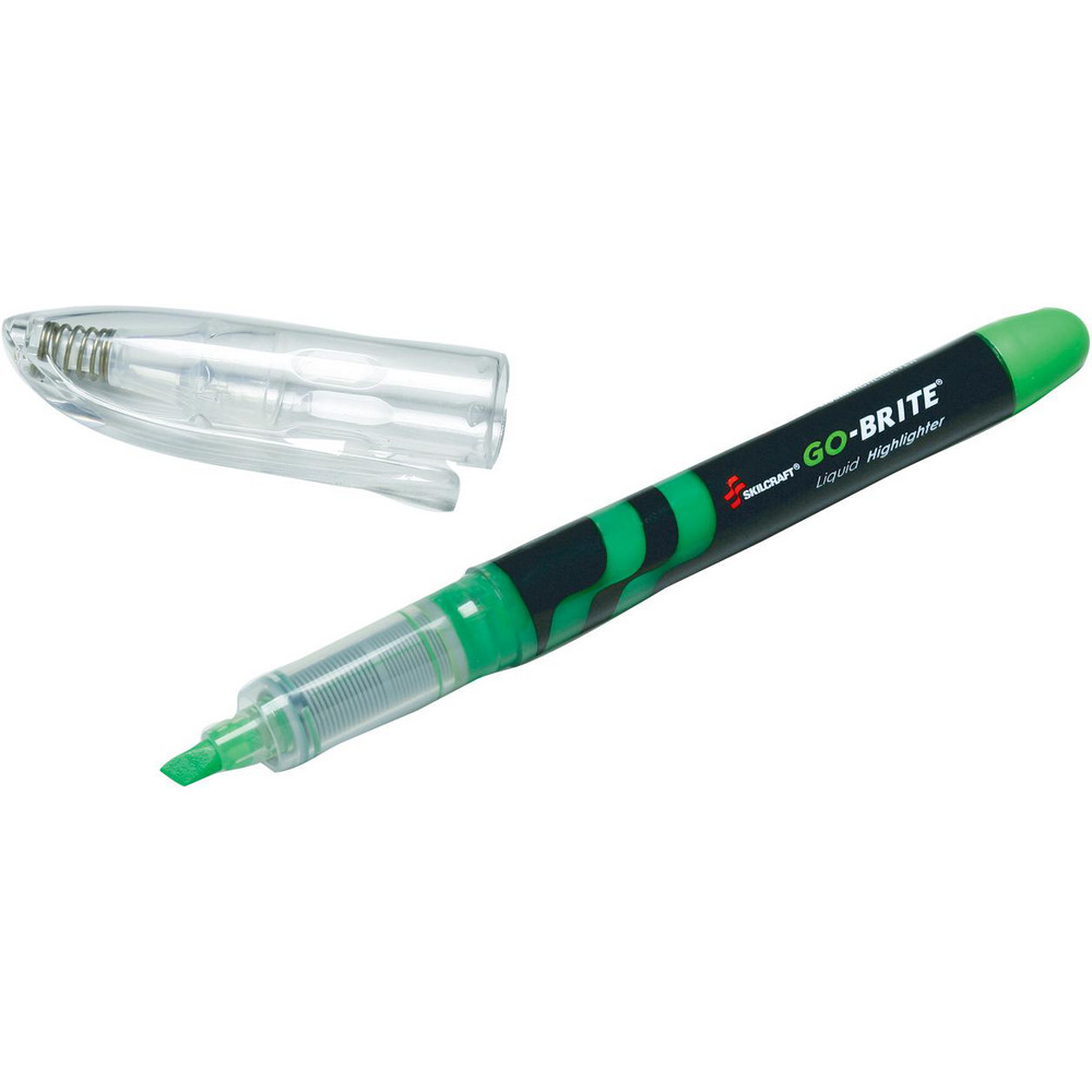 AbilityOne - GREEN GO BRITE 6/PK LIQUID INK HIGHLIGHTER | MSC Direct