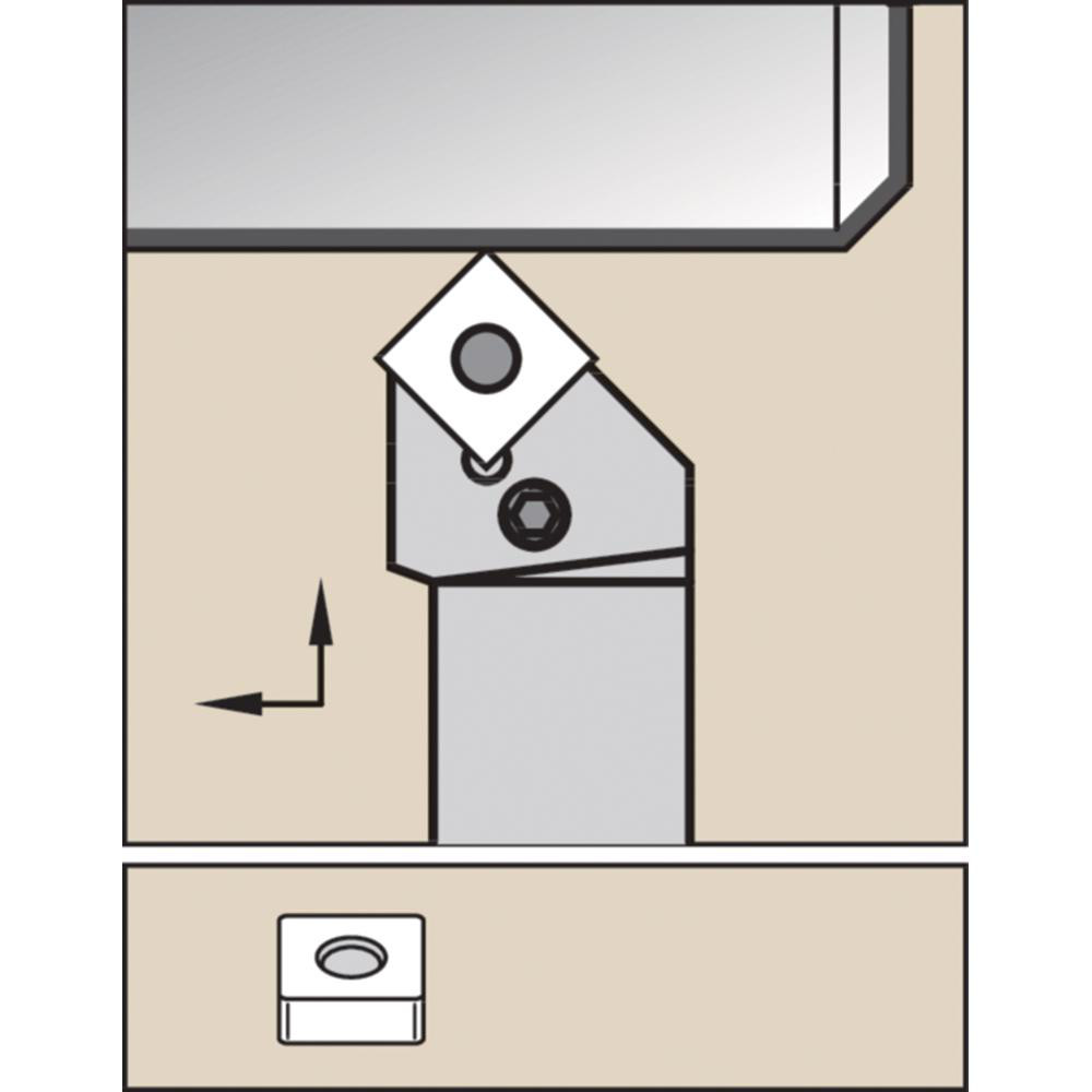 Widia - Indexable Turning Toolholder: PSSNL4040S25, 45.000 deg Lead ...
