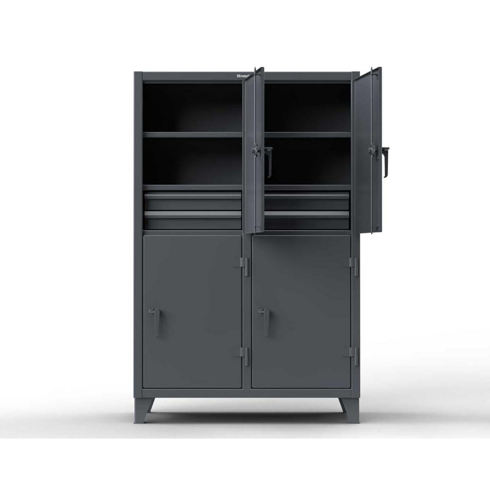 Strong Hold - Horizontal Locker: 74" Wide, 24" Deep, 78" High, Padlock ...