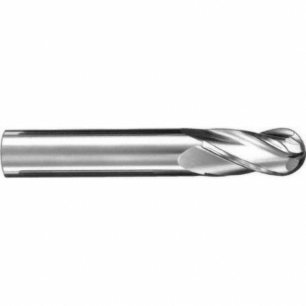 SGS - 14mm Diam, 32mm LOC, 4 Flute Solid Carbide Ball End Mill ...
