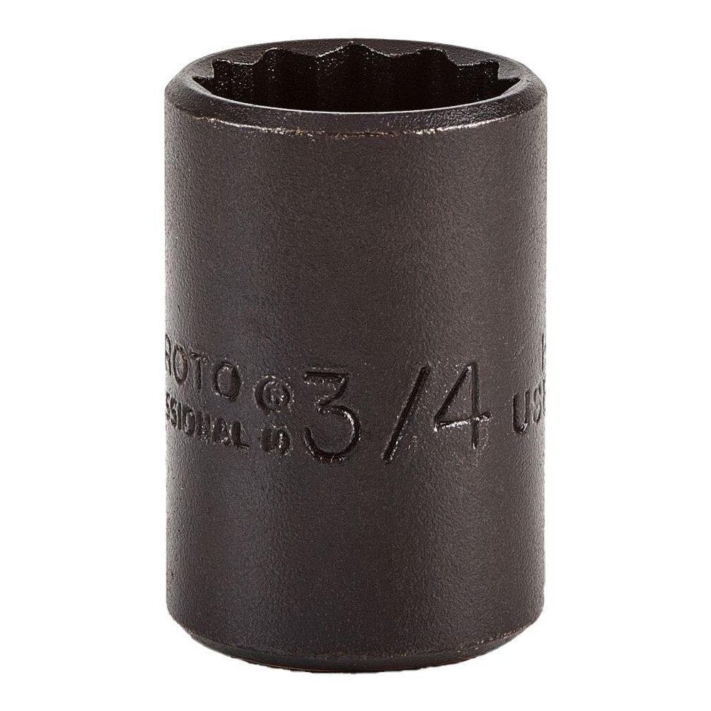 Proto - Standard Hand Socket: 1/2" Drive, 3/4" Socket, 12-Point | MSC ...