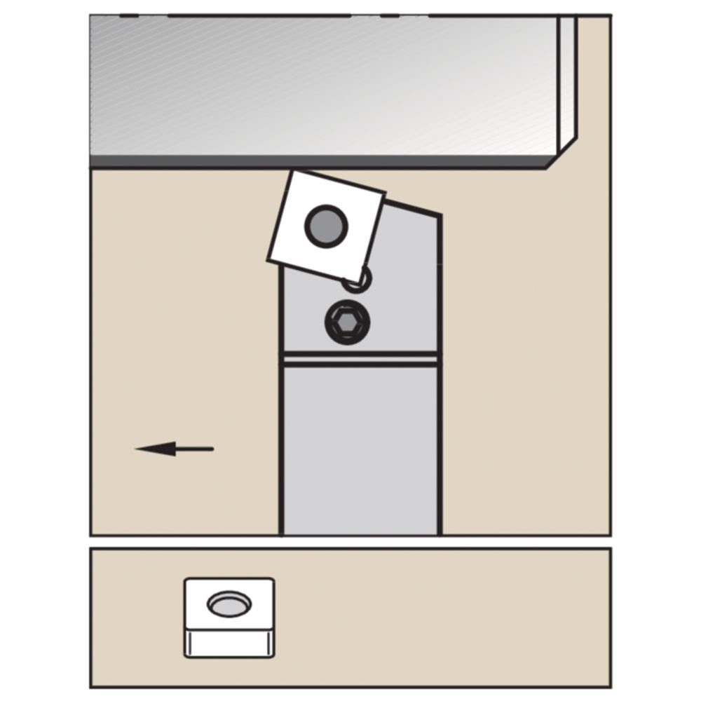 Widia - Indexable Turning Toolholder: PSBNR4040S25, 75.000 deg Lead ...