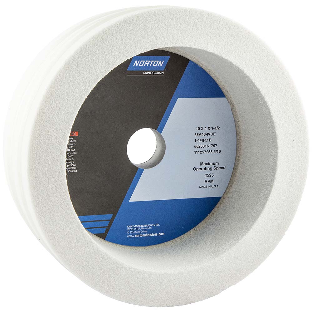 Norton - Tool & Cutting Grinding Wheel: 10" Dia, 46 Grit, I Hardness ...