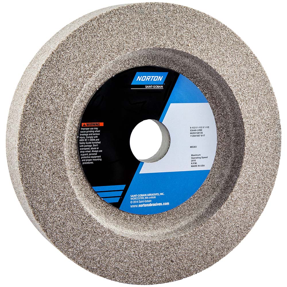 Norton - Tool & Cutting Grinding Wheel: 9-1/2" Dia, 1-1/2" Hole, 46 ...