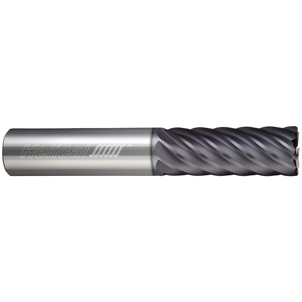 Helical Solutions - Corner Radius End Mill: 1/2" Dia, 1-1/4" LOC, 0.0100" Radius, 3 Flute, Solid ...