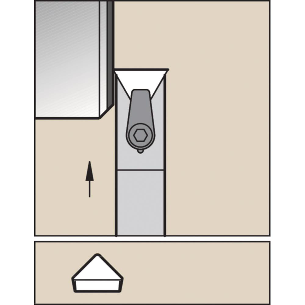 Widia - Indexable Turning Toolholder: CTCPN2510M11, 9.000 deg Lead ...