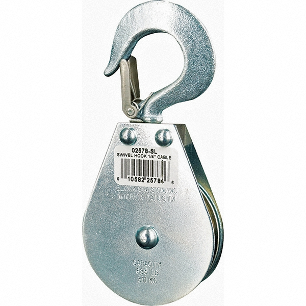 Block Division - Pulley Blocks: Rope Type: Wire | MSC Direct