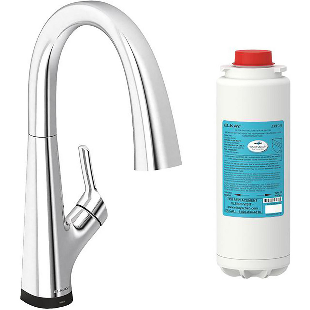 ELKAY® - Lavatory Faucets: Inlet Location: Bottom; Spout Type: Pullout ...