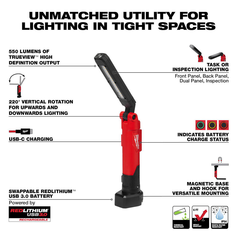 Milwaukee Tool - Portable Work Lights: Lamp Type: LED | MSC Direct
