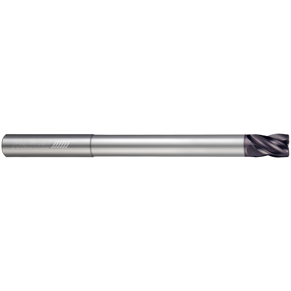 Helical Solutions - Corner Radius End Mill: 1/2" Dia, 1" LOC, 0.0600" Radius, 2 Flute, Solid ...