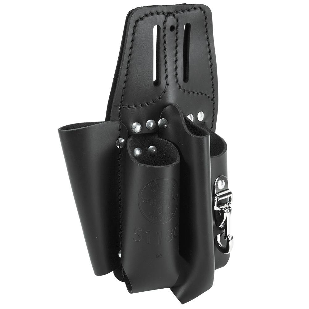 Klein Tools - Tool Pouch: 4 Pockets, Leather, Black | MSC Direct