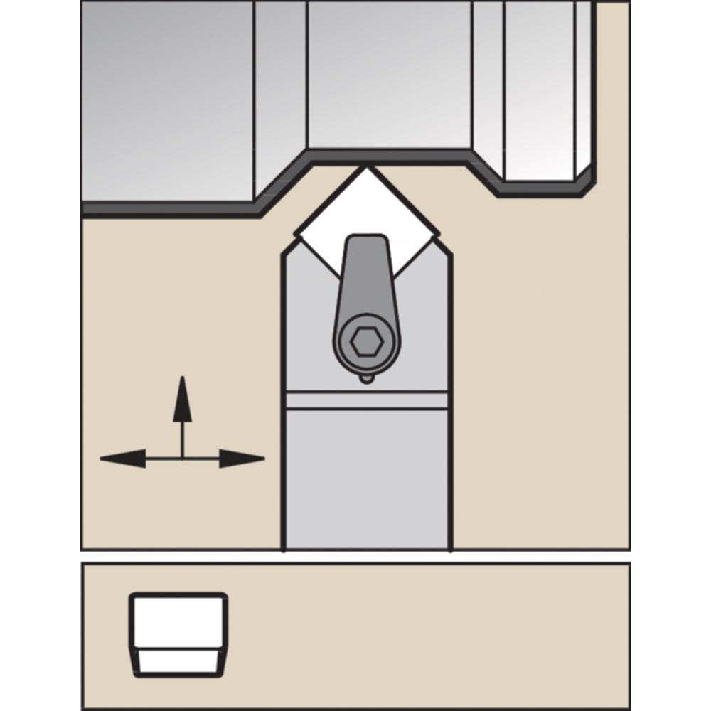 Widia - Indexable Turning Toolholder: CSDPN164, 45.000 deg Lead Angle ...
