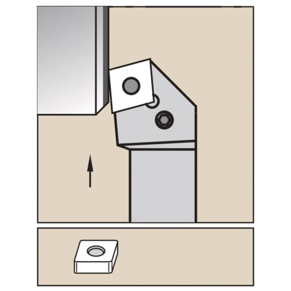 Widia - Indexable Turning Toolholder: PCKNR3232P16, 75.000 deg Lead ...