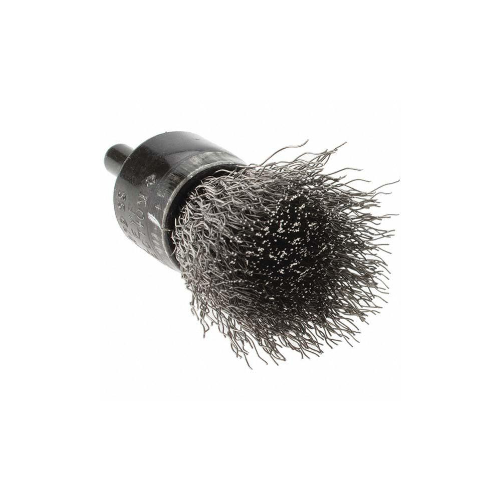 Osborn - End Brushes: 0.01" Wire Dia, Stainless Steel, Crimped Wire ...