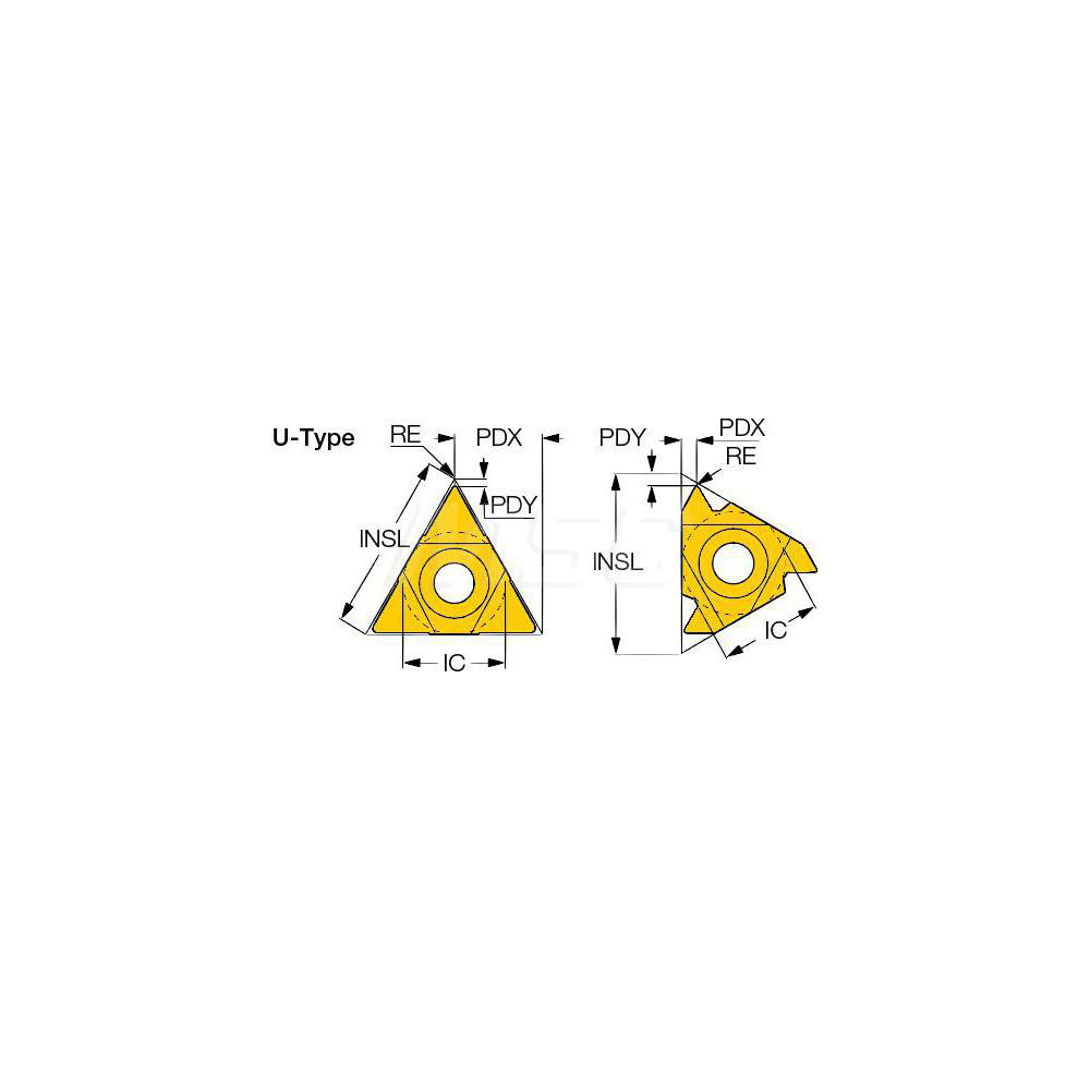 Iscar - Laydown Threading Insert: 16ELA60 IC250, Carbide | MSC Direct