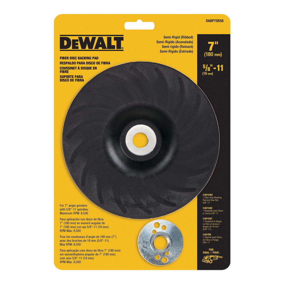 DeWALT - Disc Backing Pad: 7" Dia, Disc Backing Pad | MSC Direct