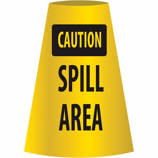 NMC - Caution - Spill Area, 21-3/4" Wide x 11" High, Polyethylene Floor ...