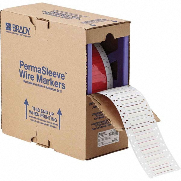 Brady - Label Maker Label: White, Polyolefin, 5,000 per Roll | MSC Direct